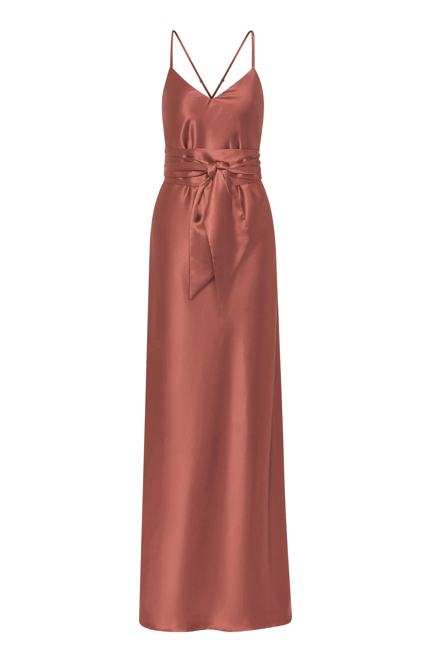 Brooklyn Slip Bridesmaids Dress in Terracotta | Rewritten – Rewritten