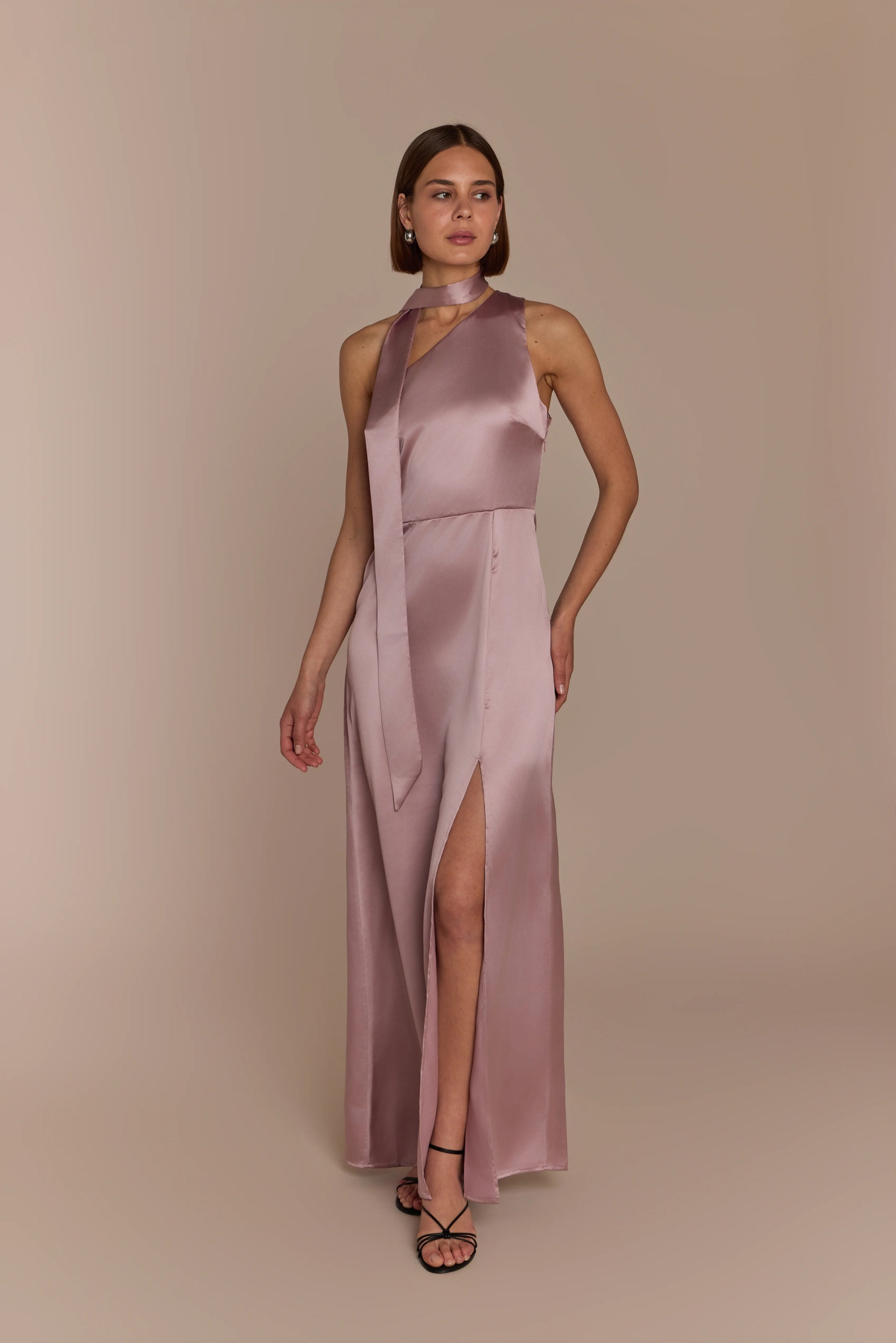 Porto One Shoulder Bridesmaids Dress in Rose Pink – Rewritten